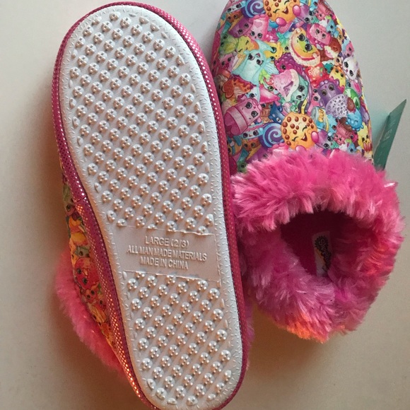 Shopkins | Shoes | Shopkins Girls Furry Slippers House Shoe Size L23 ...